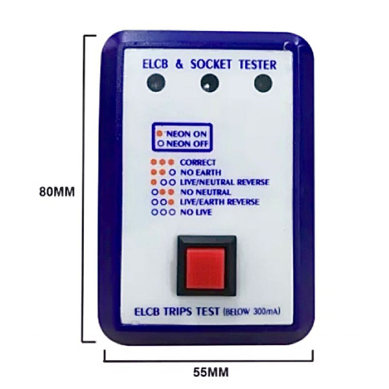 ELCB & RCCB 13A Socket Tester | Shopee Singapore