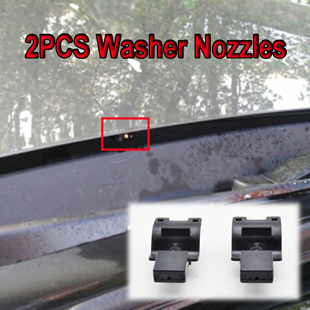 2PCS Sprinkler Car Washer Nozzle Wiper Front Windshield For Toyota ...