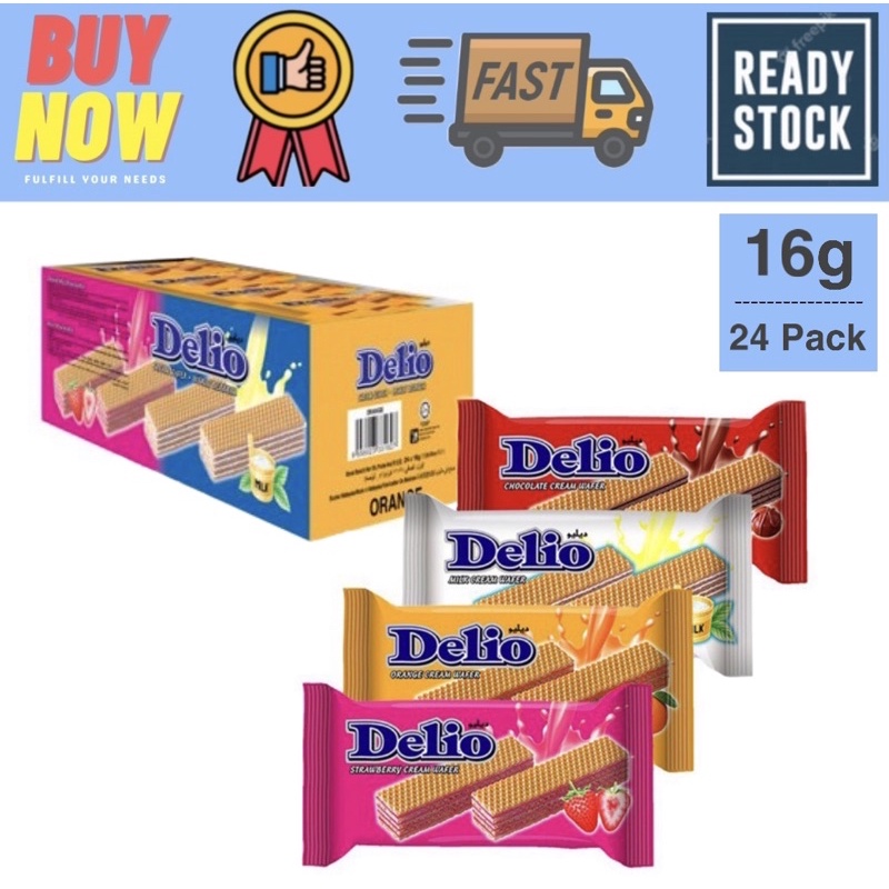 Delio Cream Wafer (16g x 24's) | Shopee Singapore