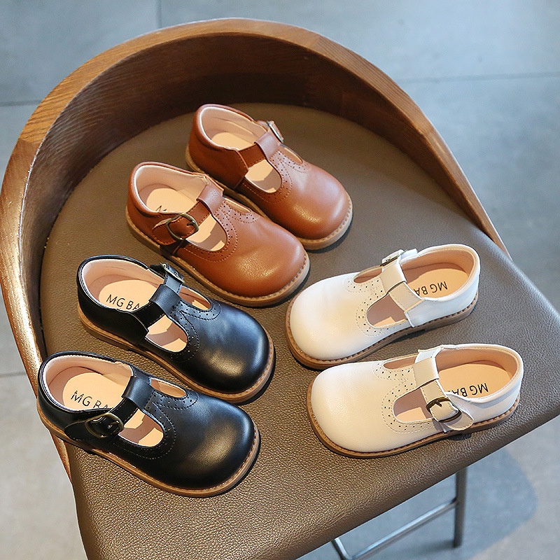 Flats Baby Toddlers Girls Shoes Basic Mary Janes Kids Shoes Flat Anti ...
