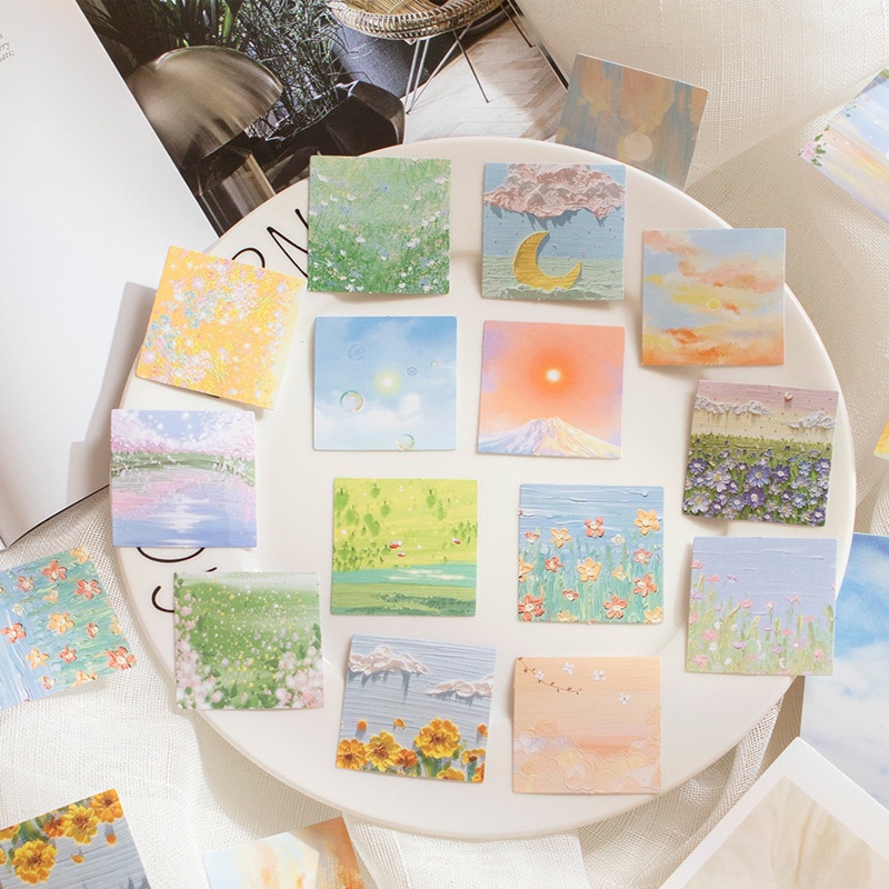 46 Sheets Stickers Creative Flower Ins Scenery Scrapbook Decoration DIY ...