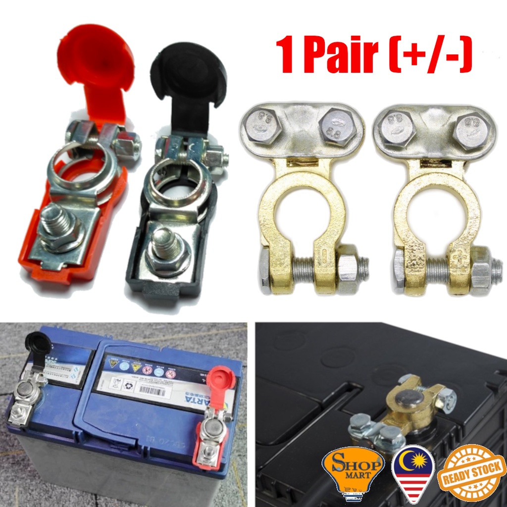 1pair Car Battery Terminal Clamp Connector Quick Release Positive ...