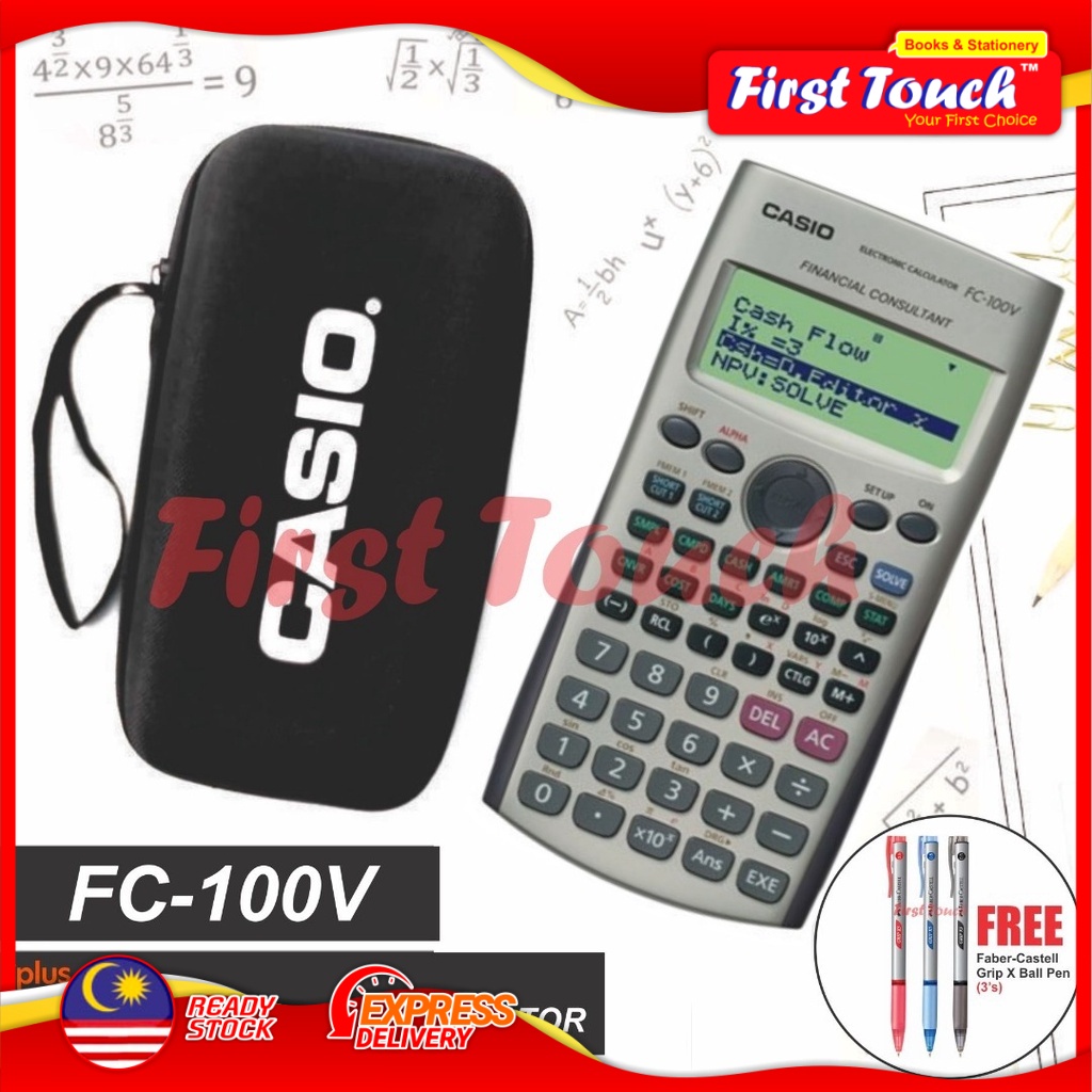 Casio Financial Calculator FC-100V School Office Calculator | Shopee ...