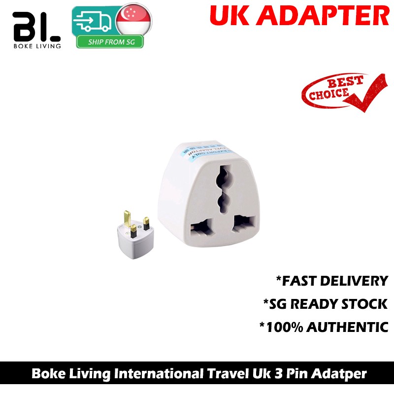 Adapter International 3 Pin Plug Universal Travel Adapter UK | Shopee ...