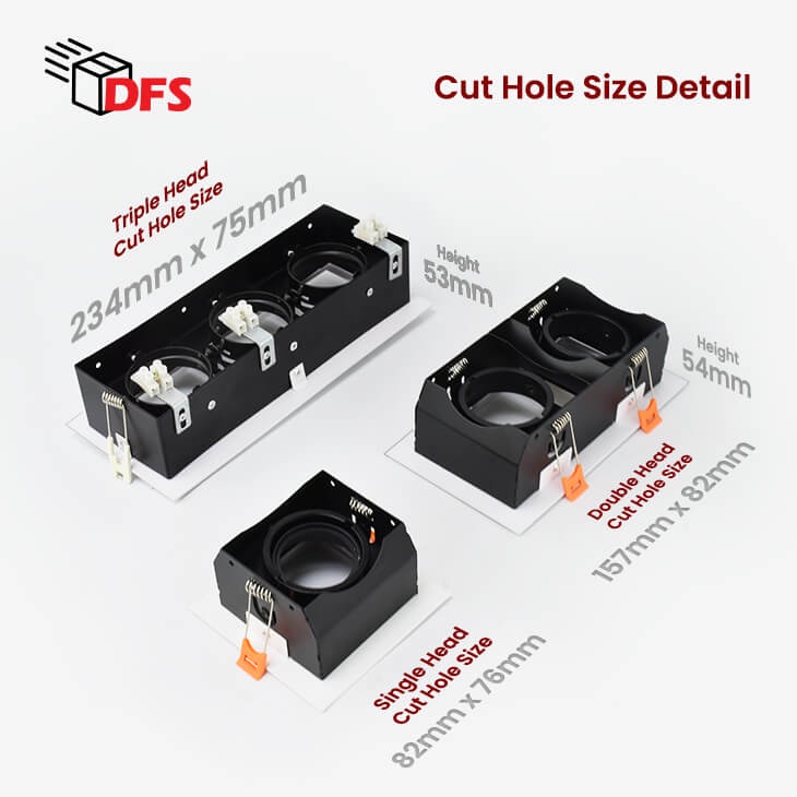 [BUY 1 FREE 1 BULB] DFS LED Spot Light 4W/5W Tri tone/9W Anti Glare ...