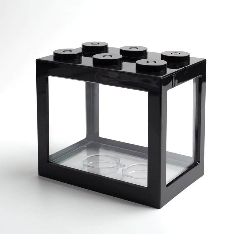 Aquarium Mini Lego Block 4 Side Windows 12.8x8.5x11cm | Shopee Singapore