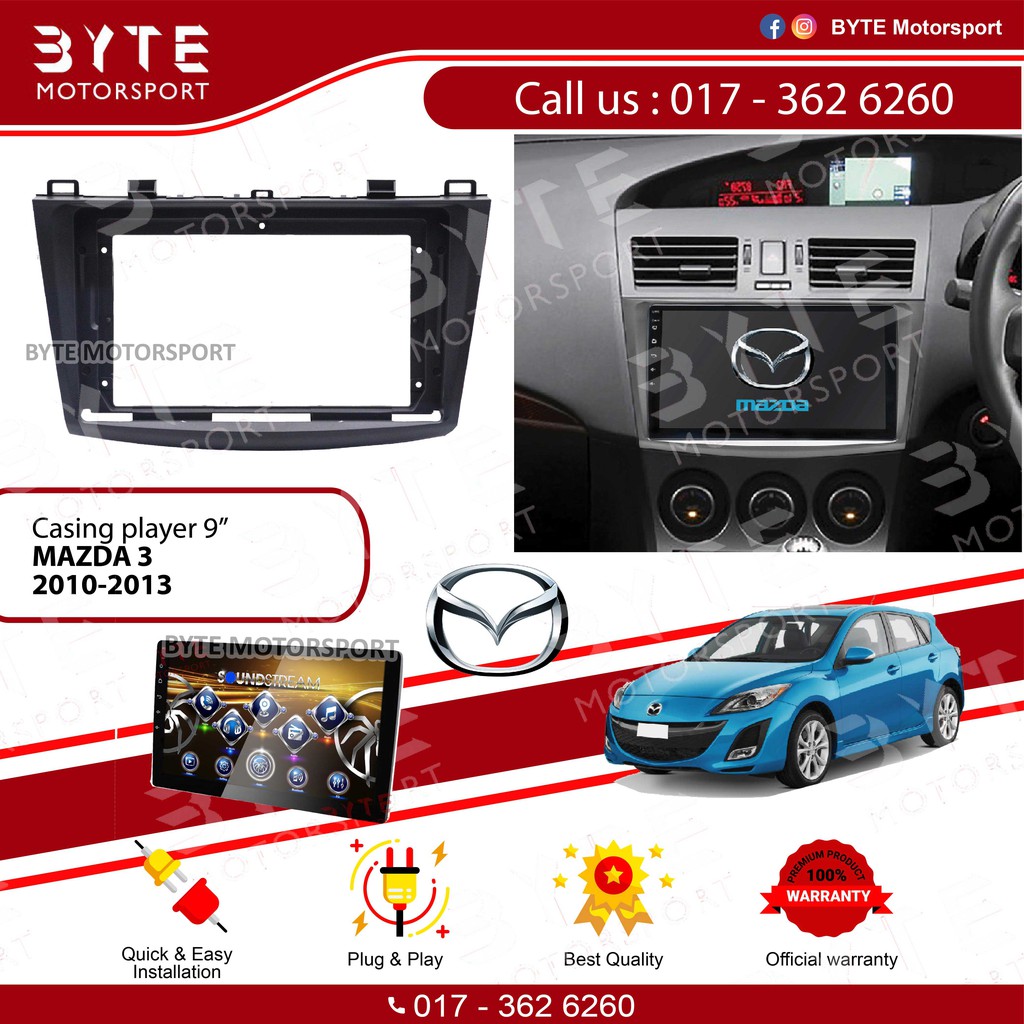 Mazda 3 2010-2013 Soundstream Touch Screen High Definition Android Car Player Build-In DSP T3L ...