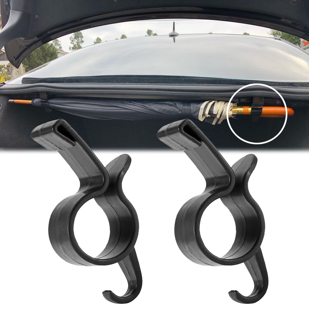 [Ready Stock]1/2pcs Car Rear Trunk Practical Umbrella Holder Hook ...