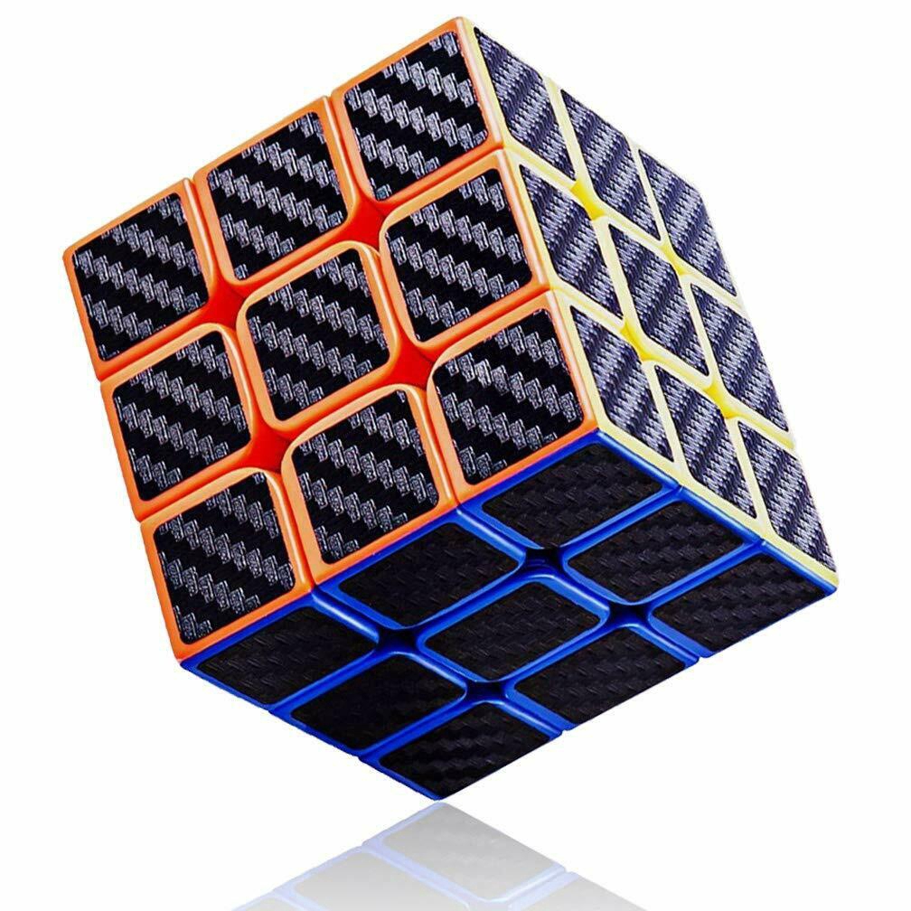 Cube Speed Cube 3x3 Carbon Fiber Sticker Smooth Magic Cube 3D Puzzle ...
