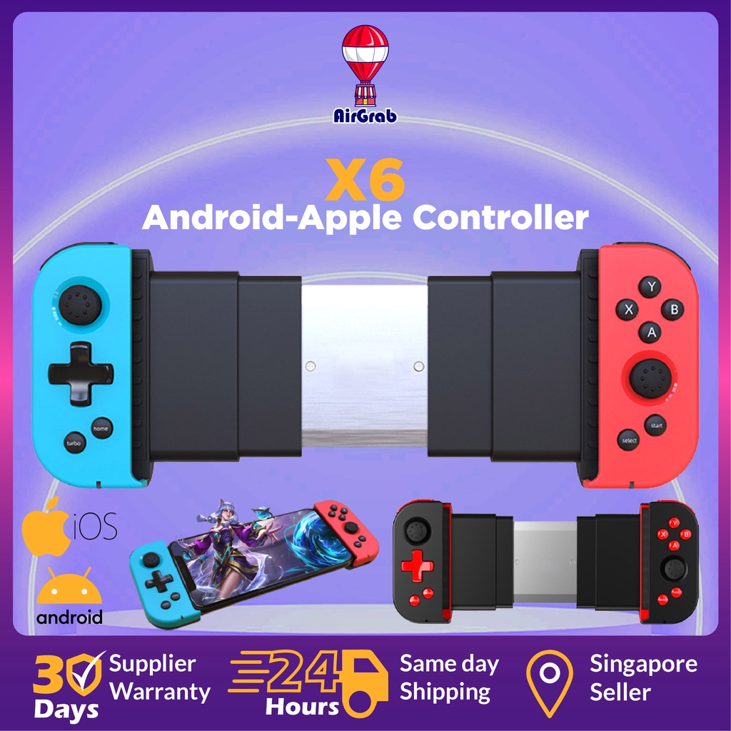 X6 Phone Controller Gaming Joystick Wireless Bluetooth Android Iphone Ios Emulator Controller 0663