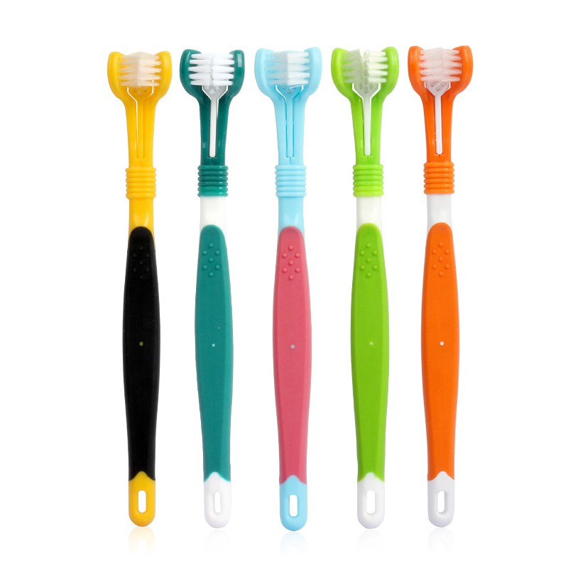 *Sg seller* Pet toothbrush, Multi-angle cleaning, spot Three-head ...