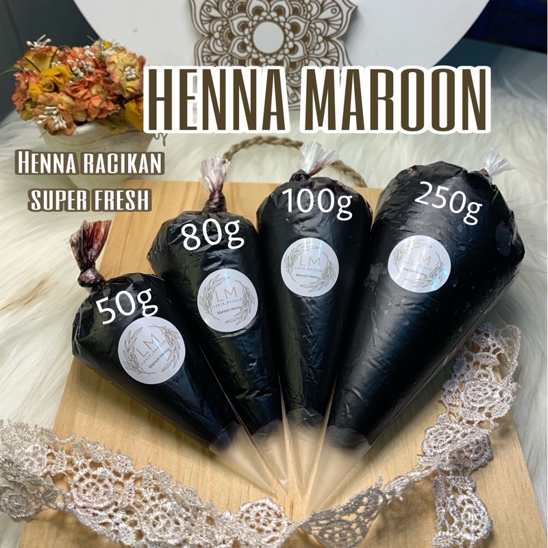 Instant MAROON HENNA PACKAGING 50gr-250gr | Shopee Singapore