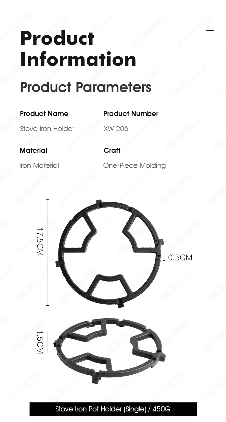 ODOROKU Wok Support Ring Cast Iron Wok Support Ring Universal Non Slip ...