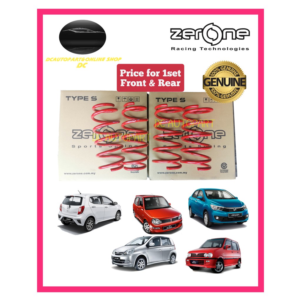 ZERONE TYPE S PERODUA AXIA BEZZA KANCIL KELISA KENARI VIVA SPORT SPRING ...