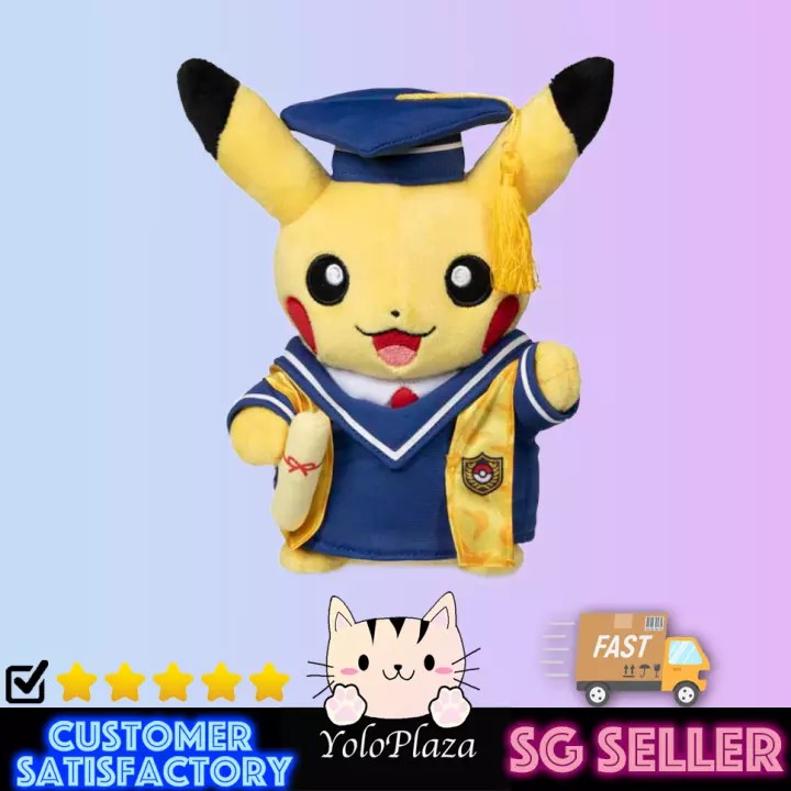 Pikachu Graduation Soft Toy (Official Pokemon Center) | Shopee Singapore