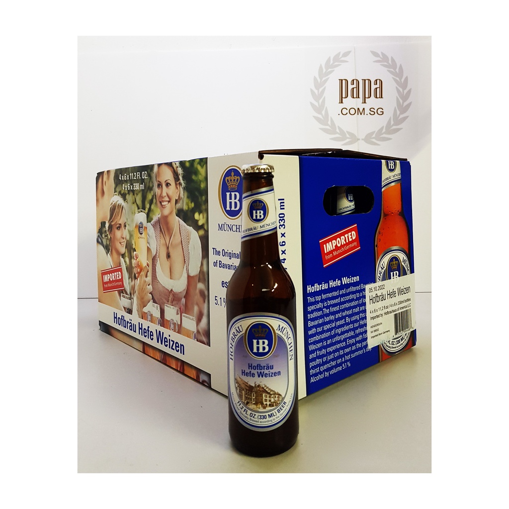 Hofbrau Munchner Weisse "Hefe Weizen" - 5.1% abv (24 x 330ml Bottle) BBD Sept 2026 | Shopee ...