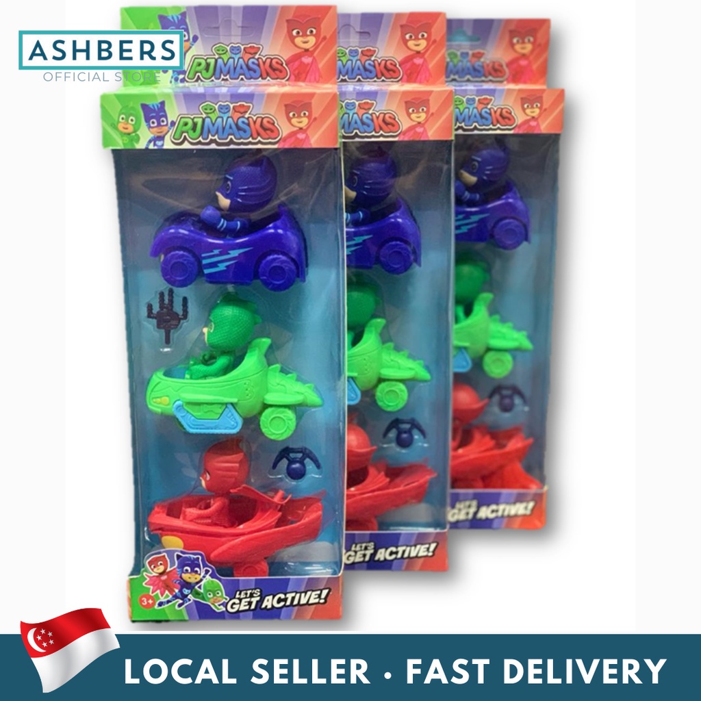 PJ Masks 3 Cars Deluxe Set, Toy Gift Set With Catboy-Car, Owlette ...
