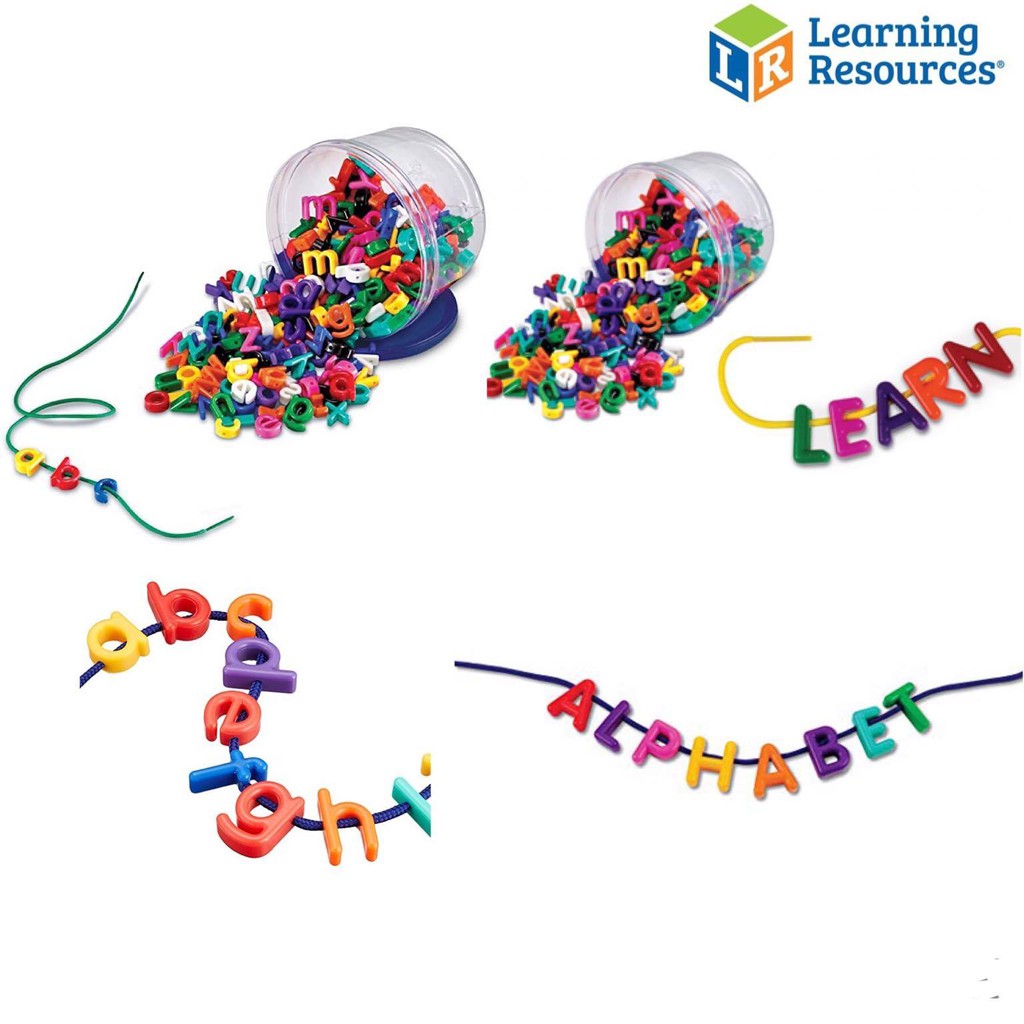 Learning Resources Uppercase/Lowercase Lacing Alphabet Set | Shopee Singapore