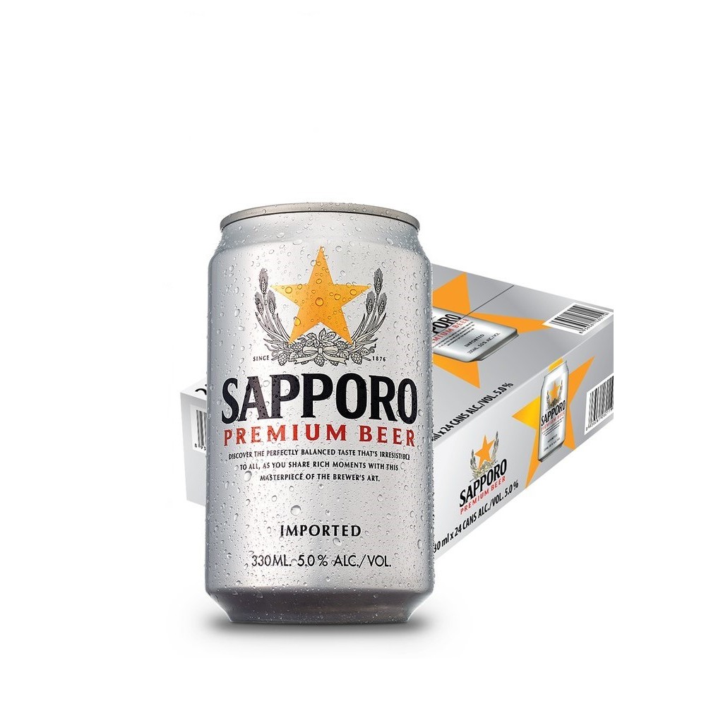 Sapporo Premium Beer Can, 24 X 330ML, BBD : 29/09/25 | Shopee Singapore