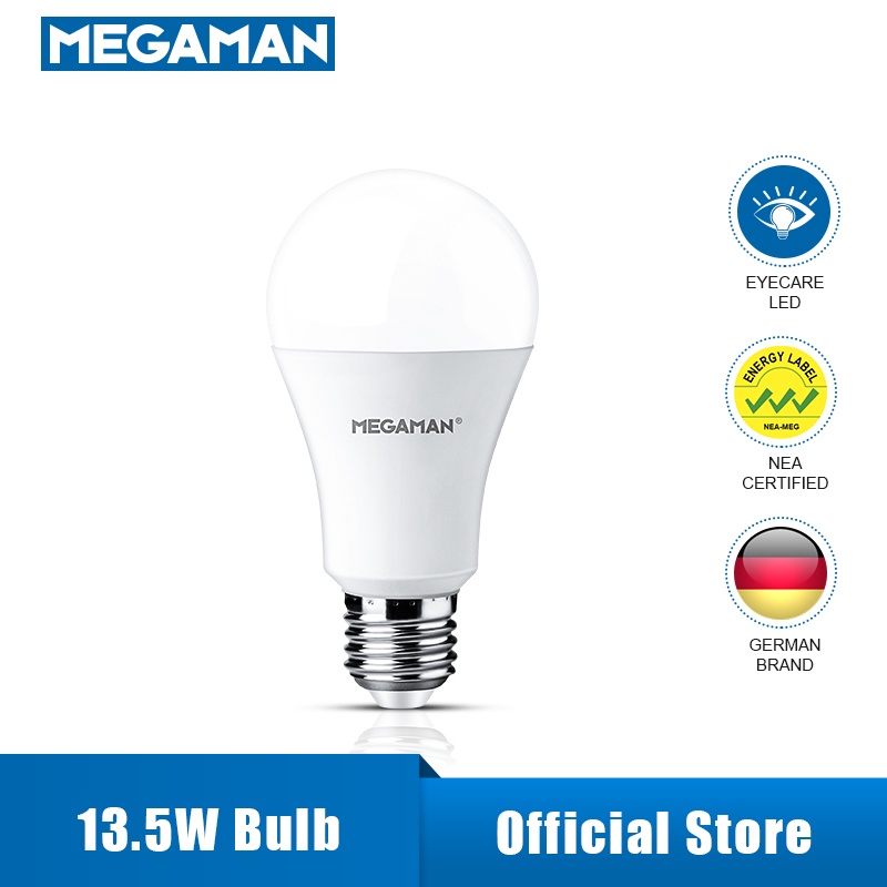 Megaman LED Bulb Light A60 13.5W E27 Warm/Cool/Daylight Direct Retrofit ...