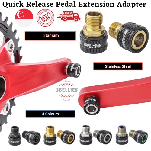 MUQZI Quick Release Pedal Extension Adapter For MTB Road Folding Bicycle | Shopee Singapore