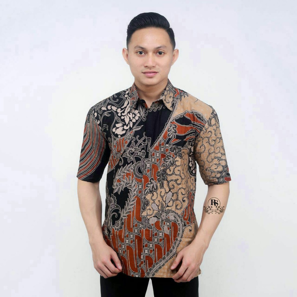 Men's Batik Hem Short Sleeve - Men's Batik Shirt - Jumbo Men's Batik ...