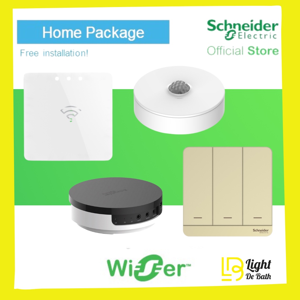 Schneider Electric Wiser (Smart Home System)- Living Room Package (with ...