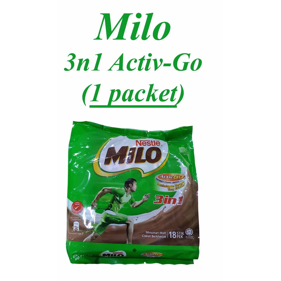 Milo Activ-Go 3in1 - 6 Vitamin & 3 Mineral (18 Sticks) | Shopee Singapore