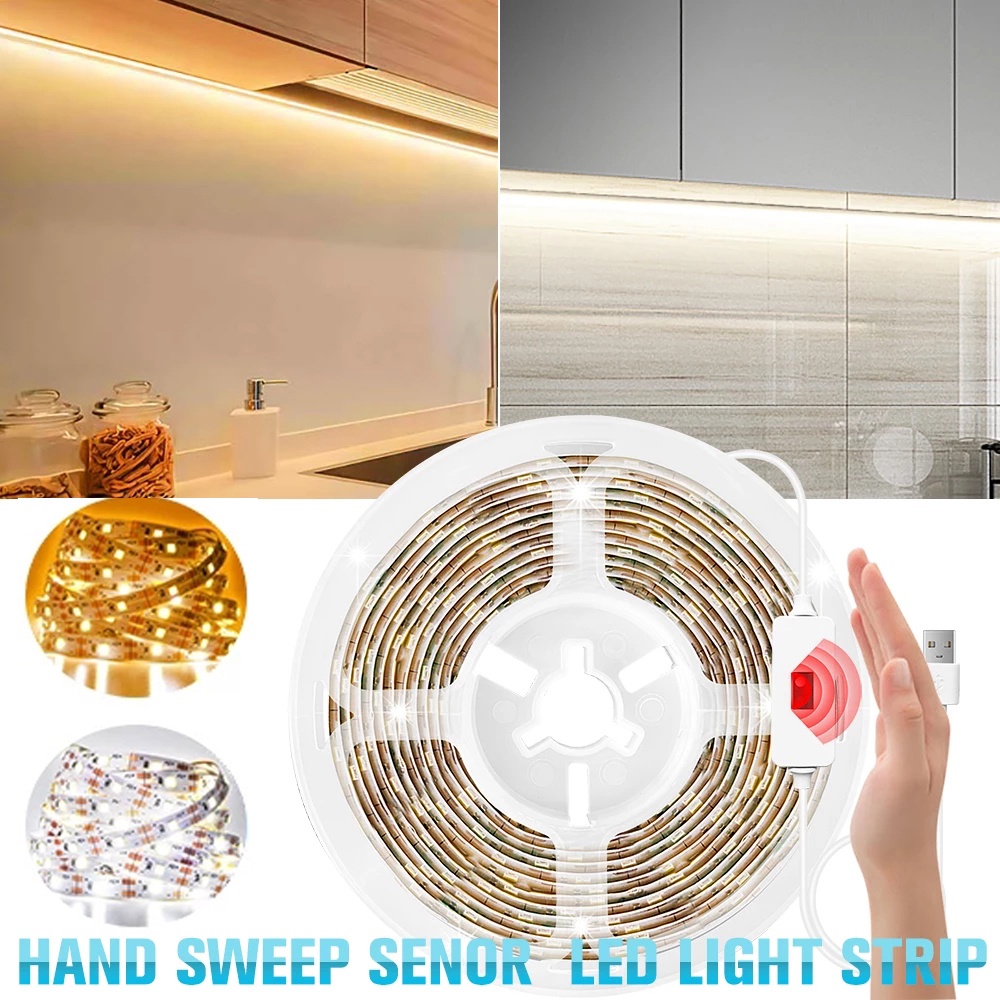 5V LED Strip USB Motion Sensor LED Light TV Backlight Kitchen Dimmer ...