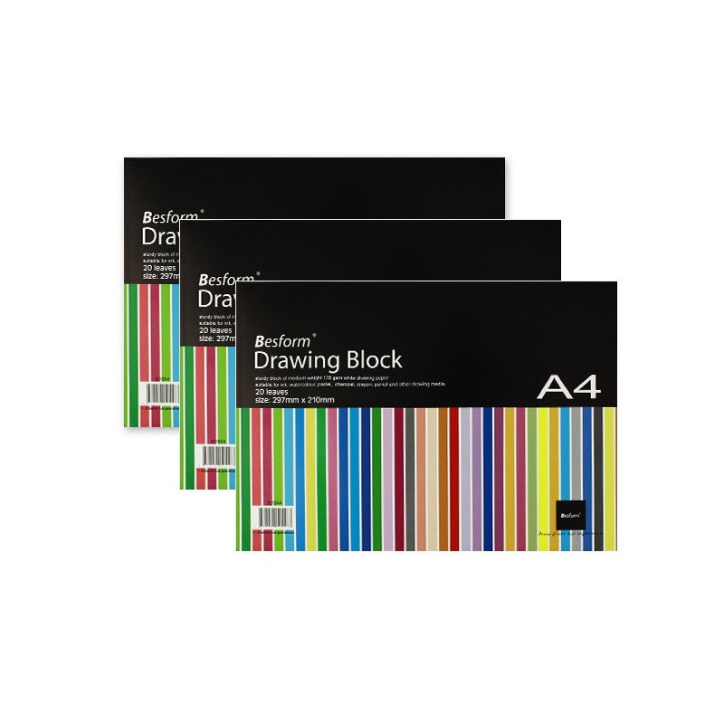 Besform Drawing Block 135gsm A3 / A4 / A5 | Shopee Singapore