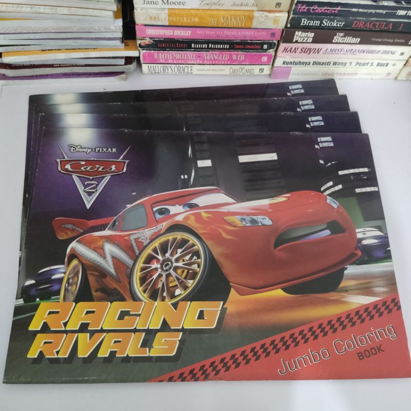 Books - Disney Pixar Cars 2 Racing Rivals Jumbo Coloring Book | Shopee ...