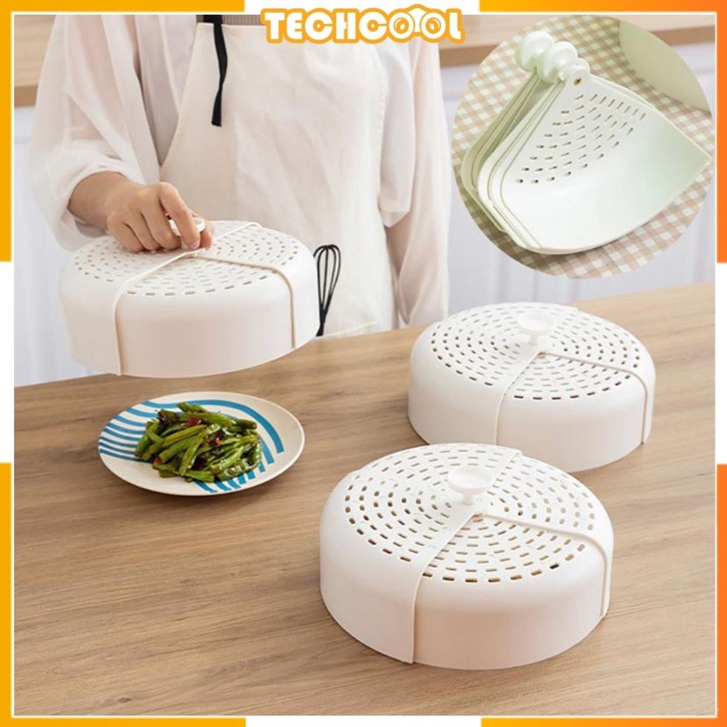 Foldable Food Dish Cover Anti-fly Breathable Collapsible Kitchen Dining ...