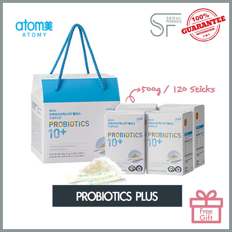 [Atomy] Probiotics Plus 120ea / 300g (1box 2.5g x 30pcs) + Free Gift | Shopee Singapore