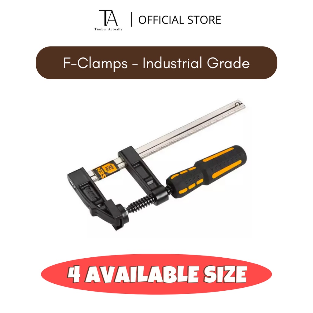 F-Clamps Wood Working - Industrial Grade (4 Available Size/Measurement ...