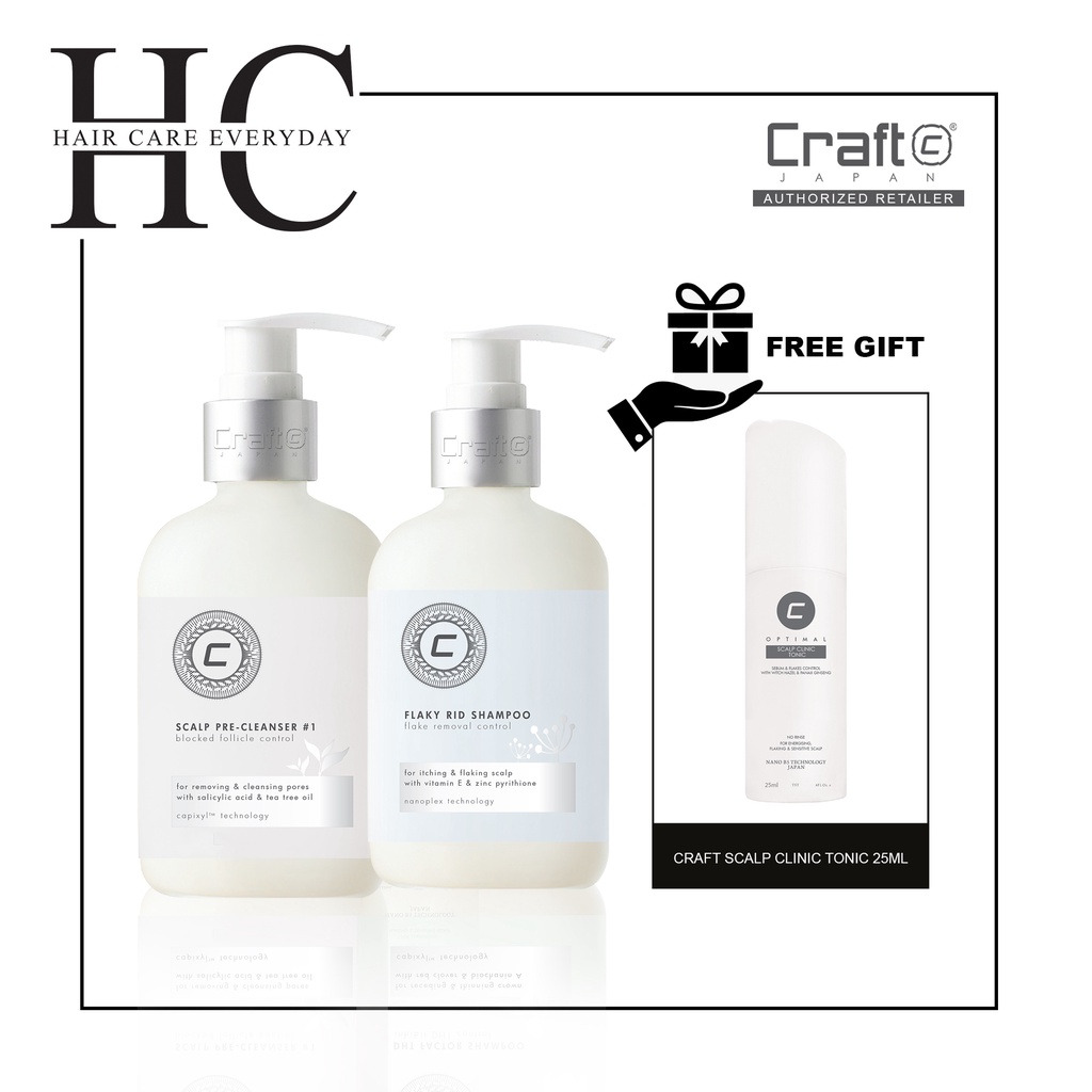 Craft Pre Cleanser 300ml & Craft Flaky Rid Shampoo 300ml FREE Craft ...