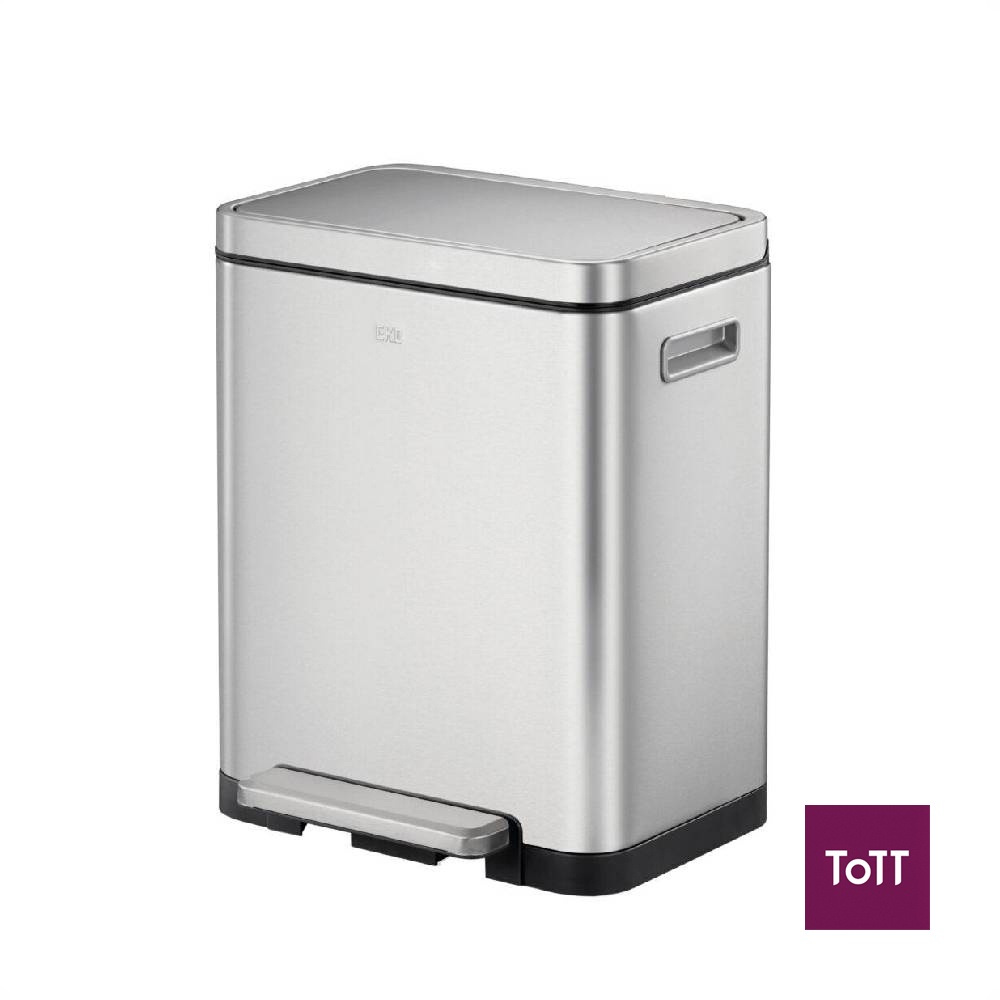 Eko X-Cube Stainless Steel Rectangle Step Bin With Soft Closing Lid 20L ...