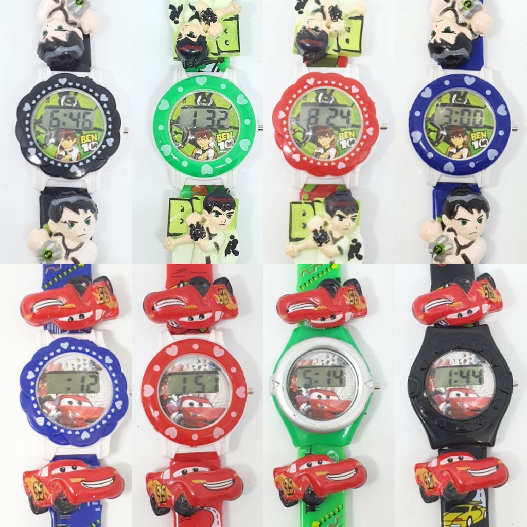 Cartoon Pattern Children's Watch Digital Dash Boy's Ben Ten 4 Colors ...