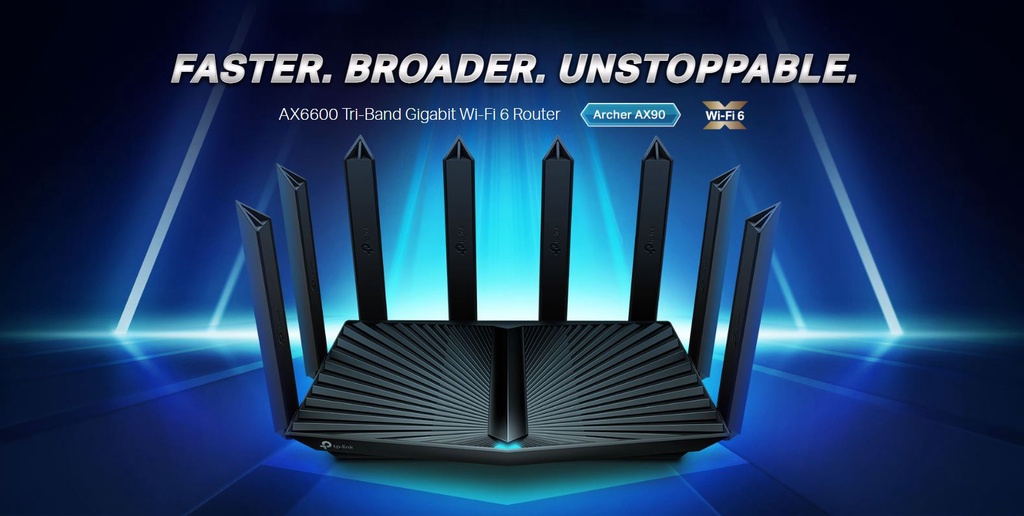 TP-Link AX6600 WiFi (Archer AX90) - Tri Band 8-Stream Gigabit Router (3 ...
