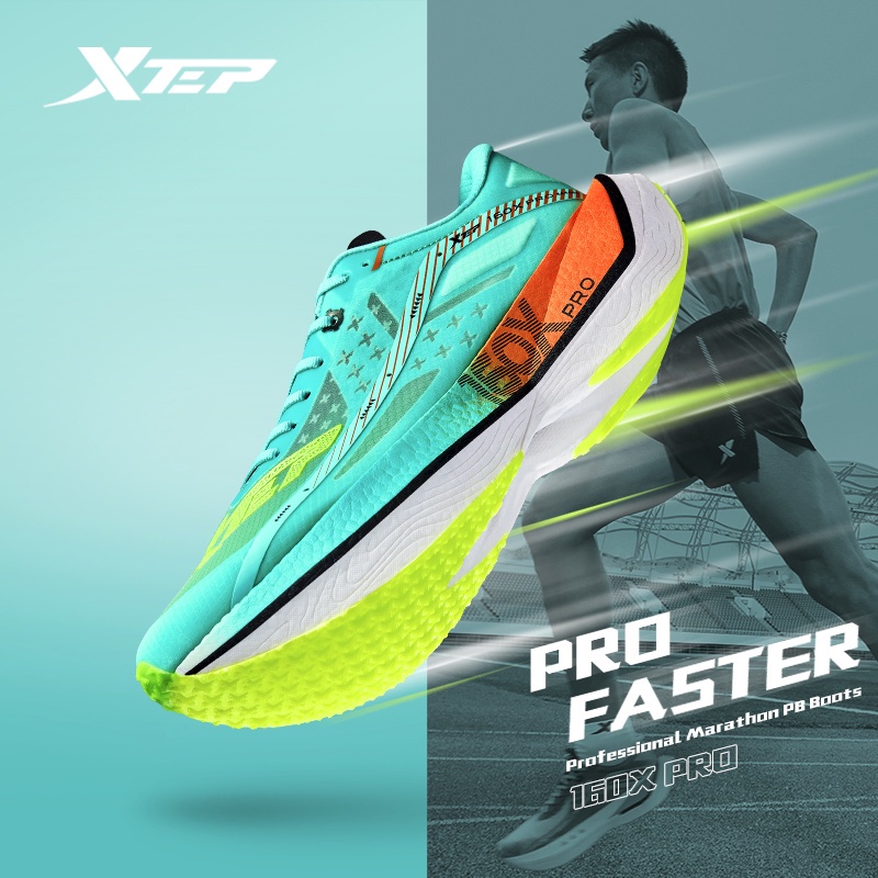 Xtep 160x PRO 2021 Men Running Shoes Light 255g Marathon Racing Shoes ...