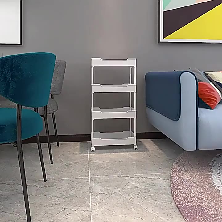 【SG Ready Stock】Removable Kitchen Trolley Shelf with Wheels Storage ...