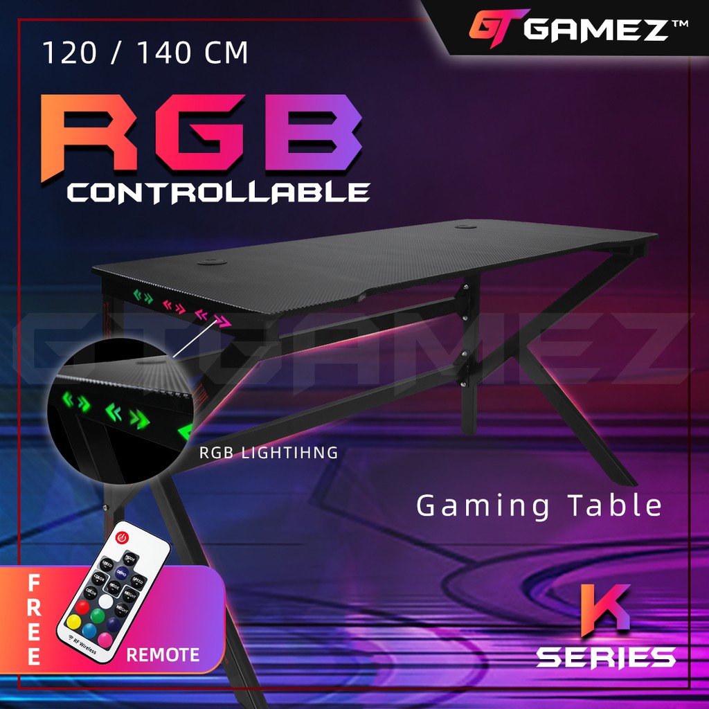 GTGAMEZ K Series LED Lighting Carbon Fiber E-sports RGB Gaming Table ...