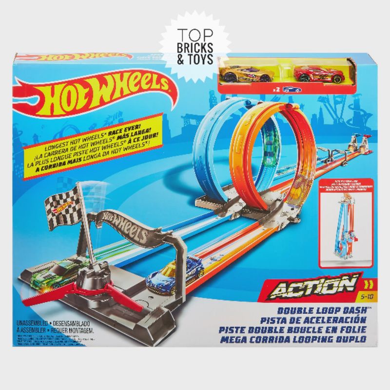 Mattel, Hot Wheels Hotwheels Double Loop Dash Track Set | Shopee Singapore