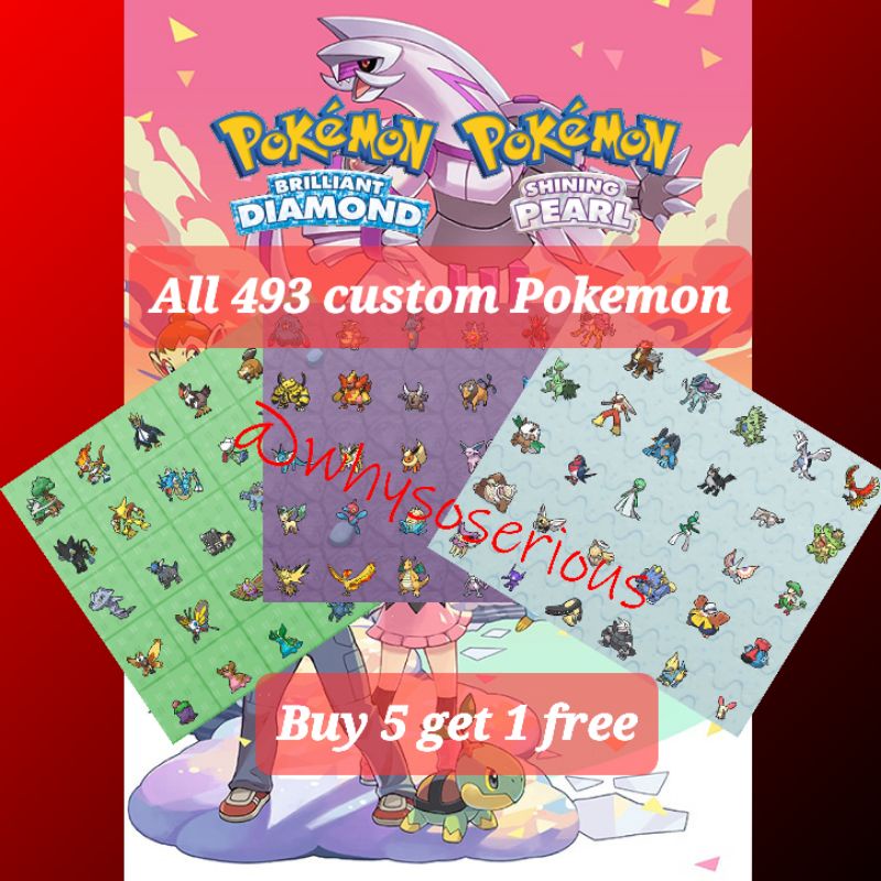 Pokemon Brilliant Diamond and Shining Pearl Custom Square Shiny ...