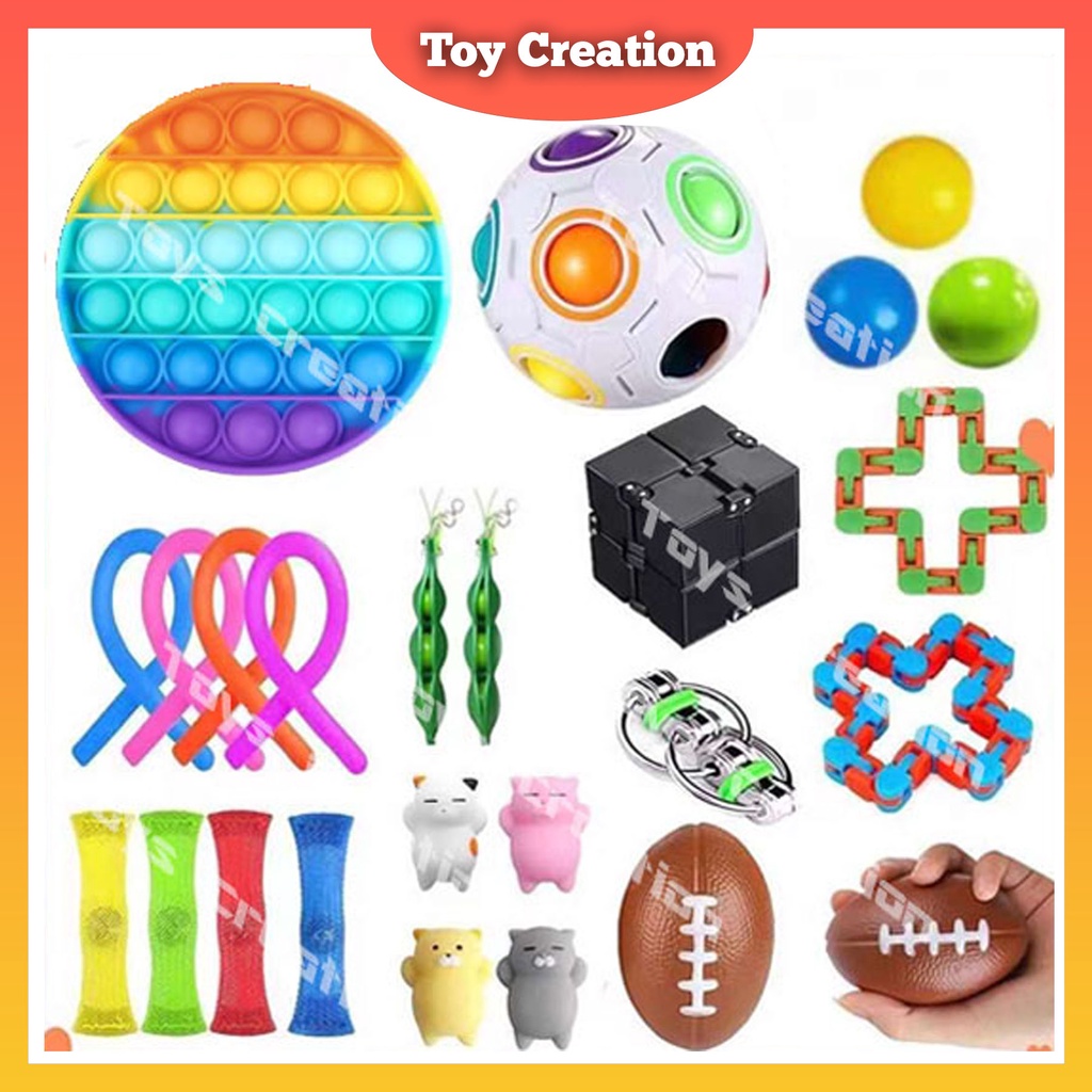 Sensory Fidget Toys Set Stress Relief and Anti-Anxiety Tools Pack for ...