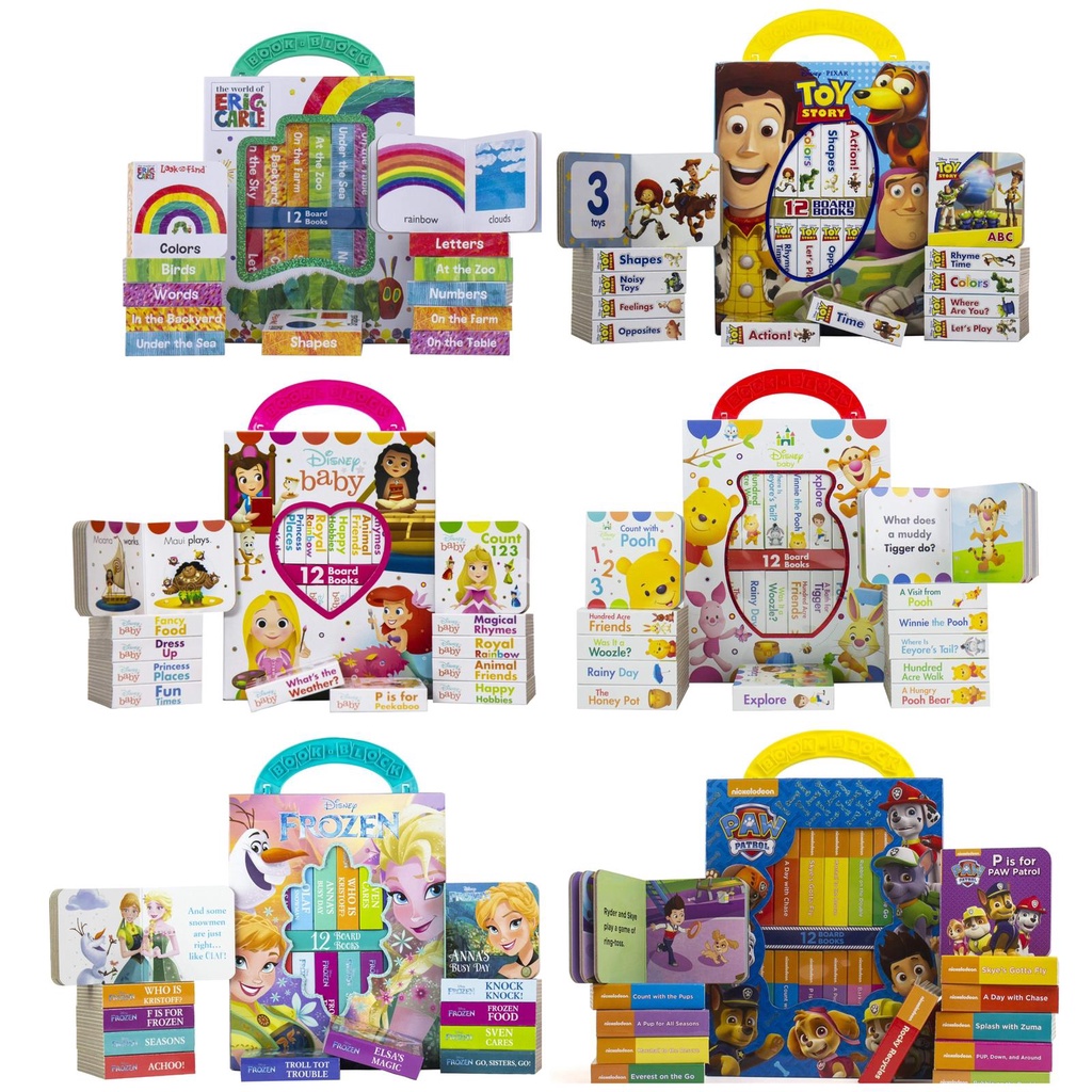 My First Library Board Book - 12 Set (Paw Patrol/Frozen/Winnie The Pooh ...