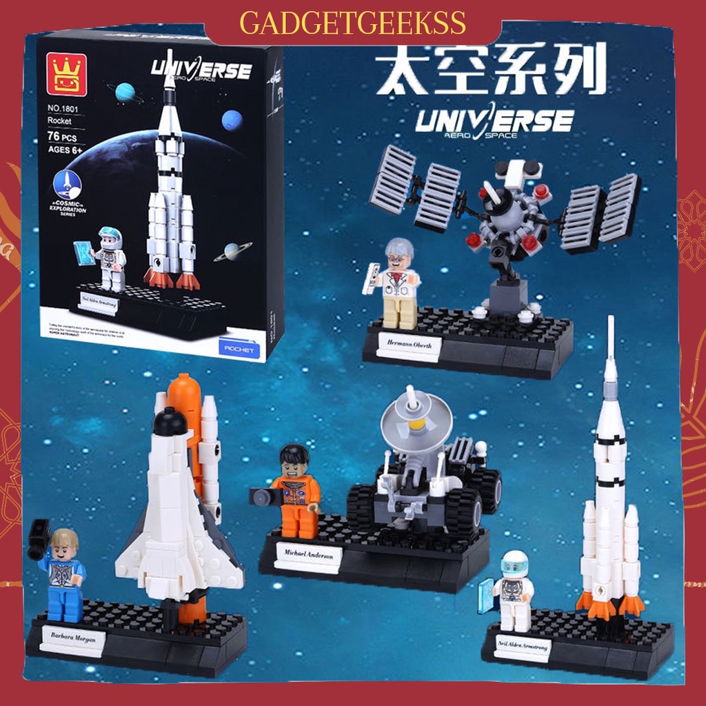 Lego Toys 4 in 1 Bricks Astronaut Rocket DIY Children's Educational ...