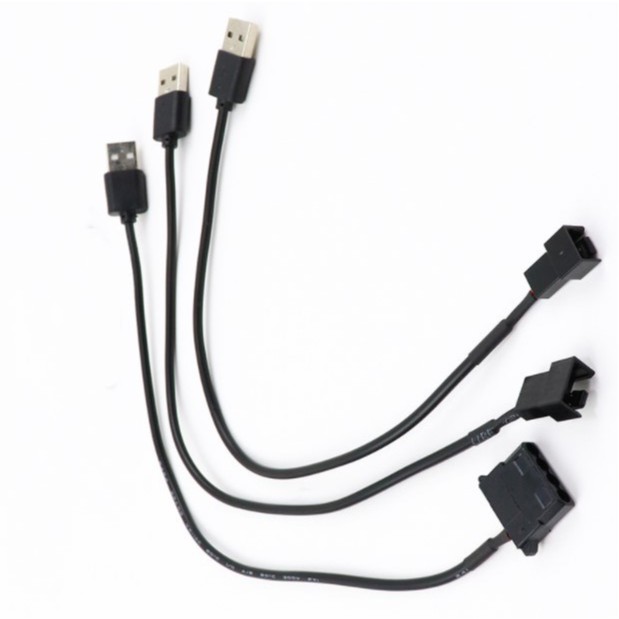 3pin / 4pin /Big 4 pin Fan To USB Adapter Cables, Computer PC Fan Power ...