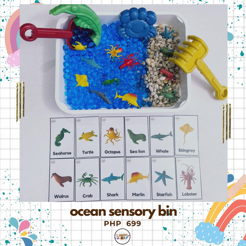 OCEAN SENSORY BIN | For Kids | Children | Ocean | Sea Animals | Summer ...