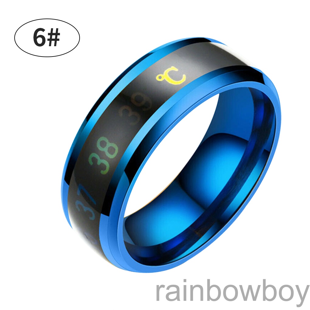 Temperature Ring Steel Emotion Mood Rings Couple Intelligent Sensitive ...