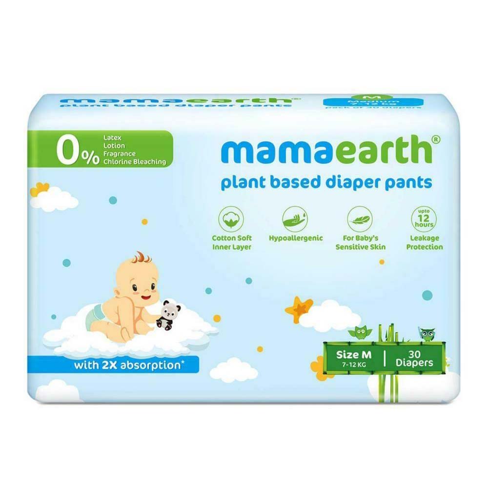 Mamaearth Plant Based Diaper Pants (Size M 07-12 kg) 30 Diapers ...
